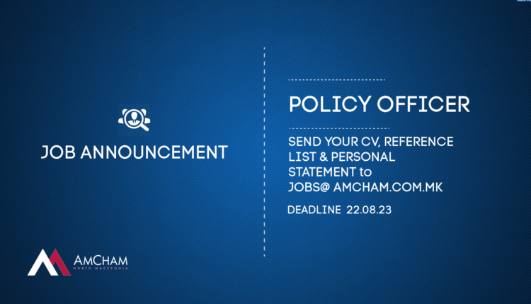 Job Announcement - POLICY OFFICER - AmCham