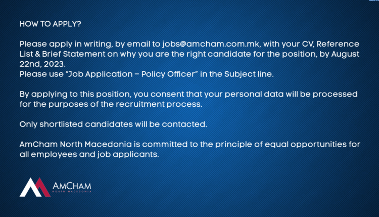 Job Announcement - POLICY OFFICER - AmCham